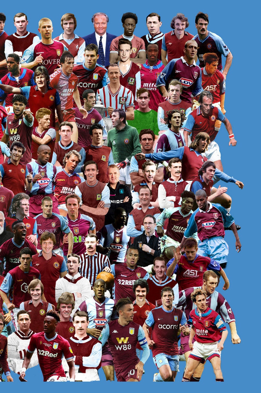 Aston Villa History Art Print: AVFC Football Club Poster - Etsy UK