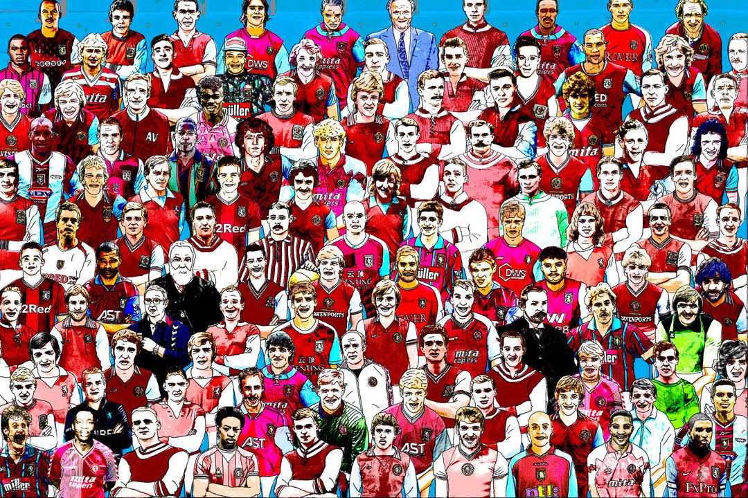 Aston Villa 145 Years Art Print Artwork Football Club Color Colourful ...