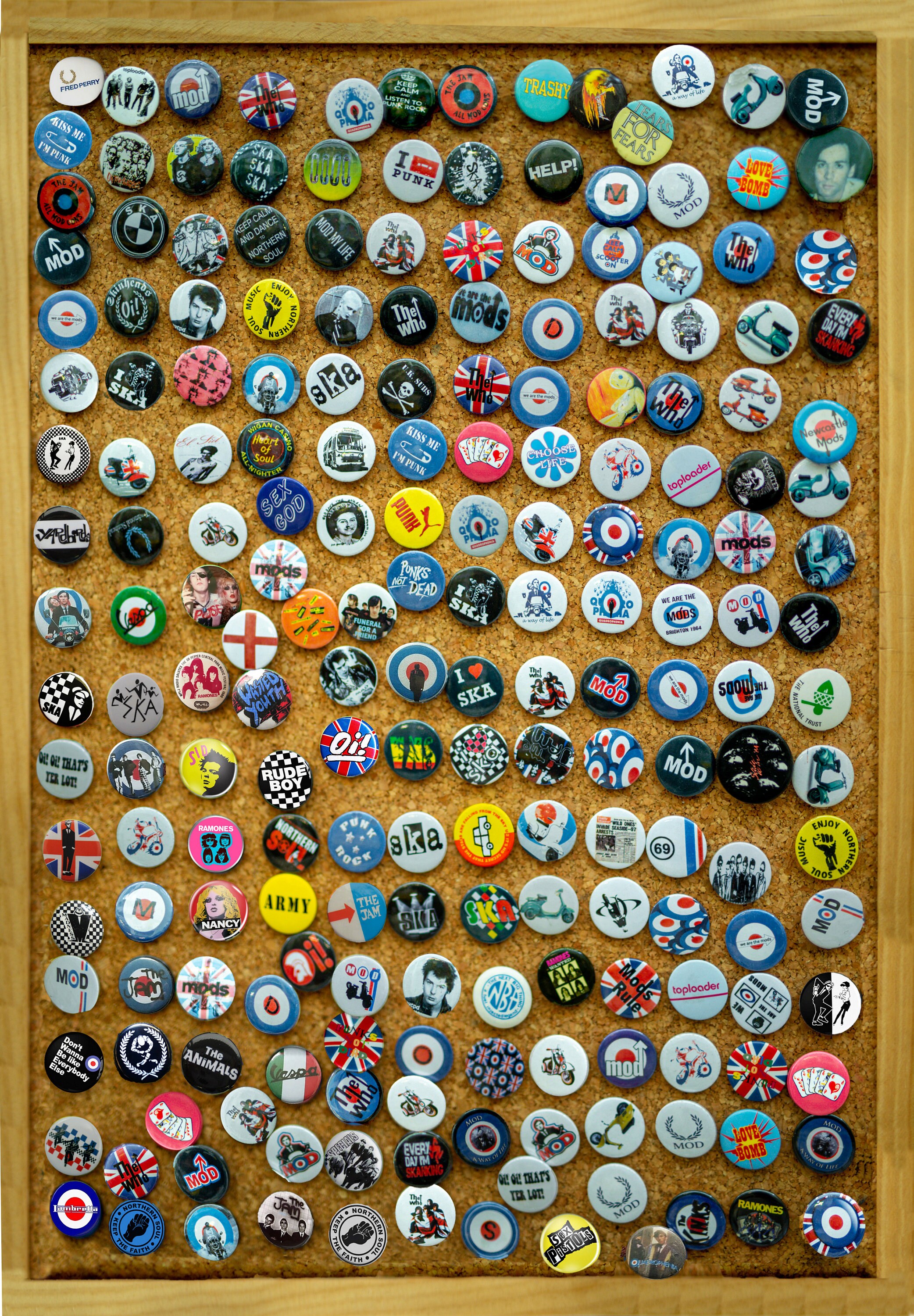 Music Buttons Badges Board Wall-art Artwork, Print, Poster, Art, Wall ...