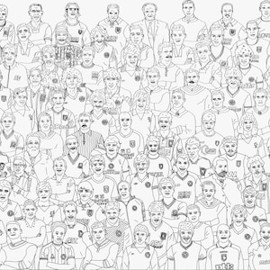 Aston Villa Drawing Colouring Print Poster Avfc Legends Aston Villa Art ...