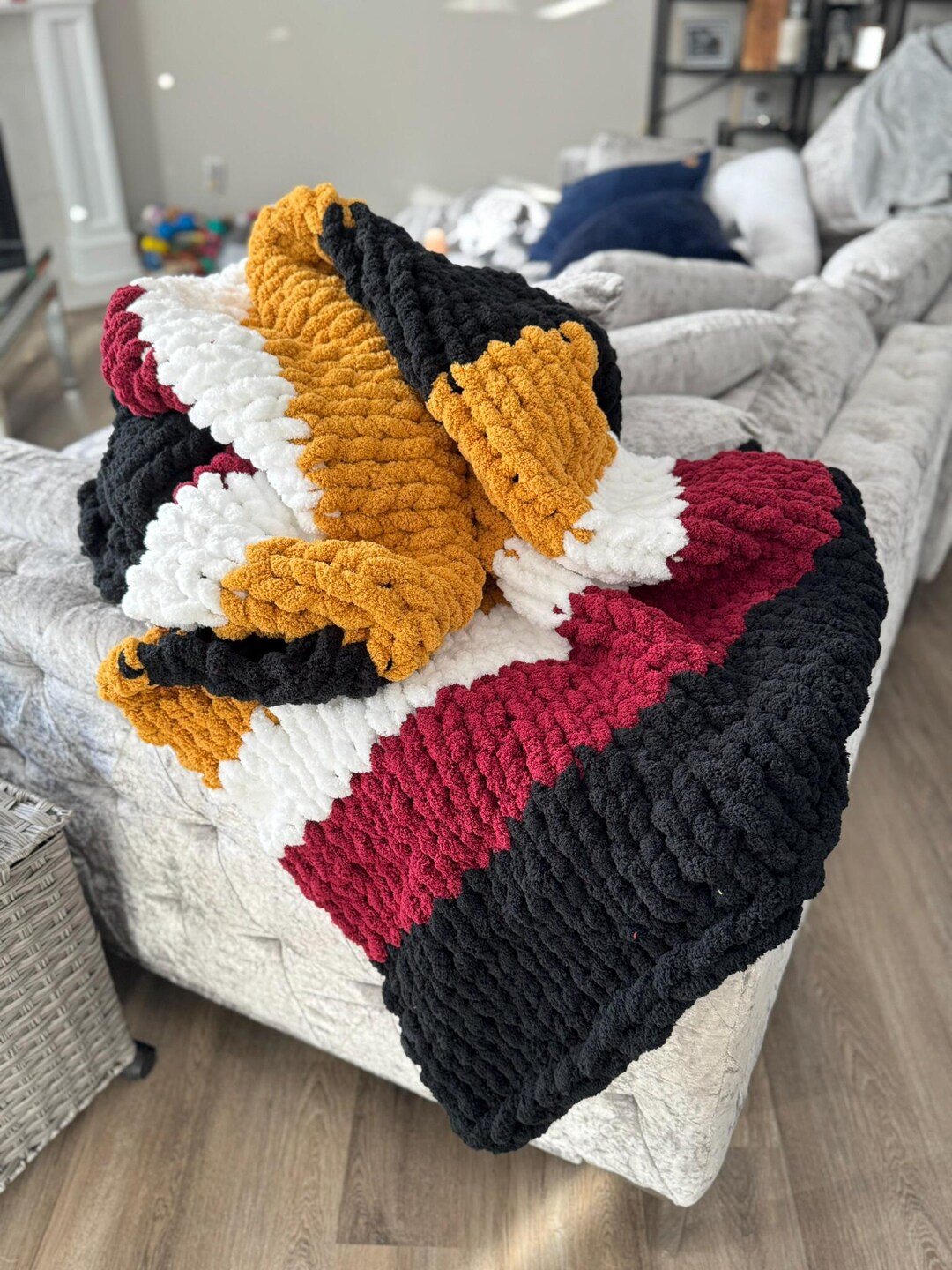 Super Soft Handmade Cozy Chenile Multi Color Cleveland Cavaliers Cavs ...