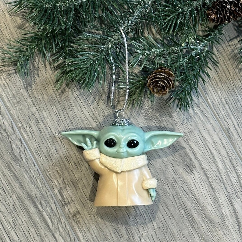 Star Wars Baby Yoda Mandalorian Christmas Tree Holiday Ornament - Etsy