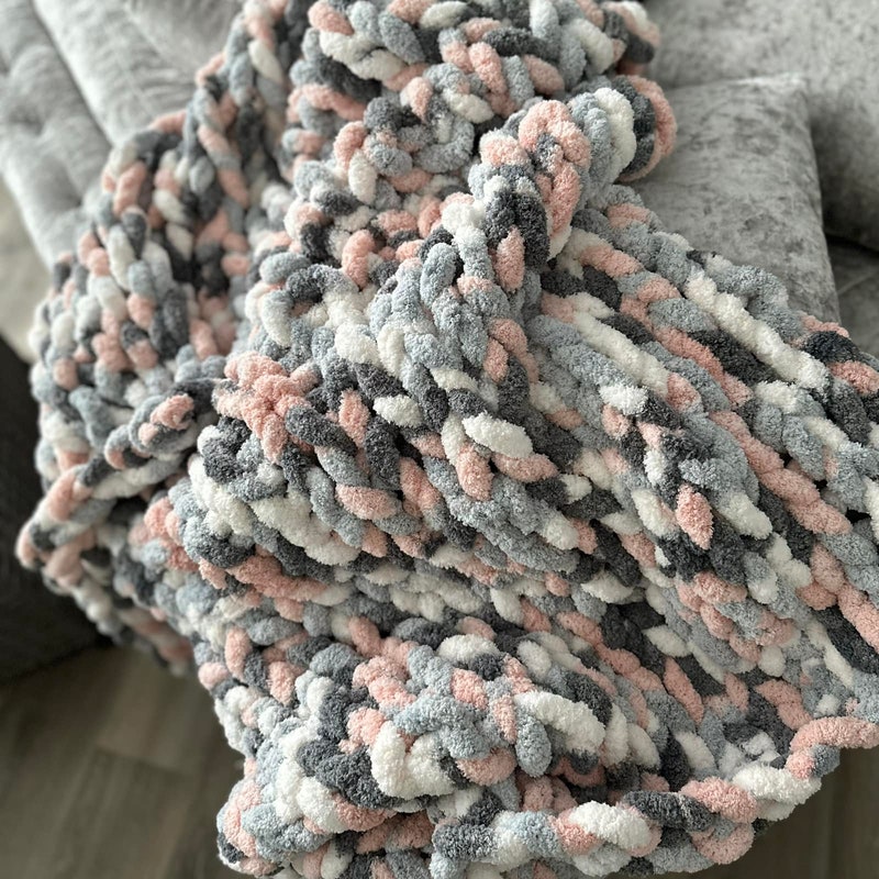 Chunky Knit Blanket - Etsy