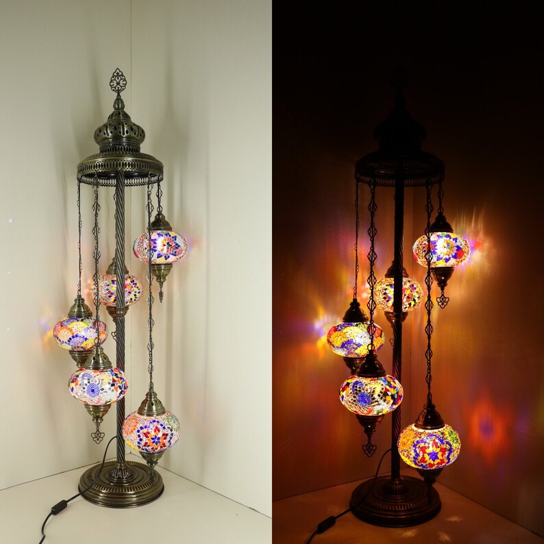 10 Variations Set of 5 Rainbow Corner Lamp Turkish Ottoman - Etsy