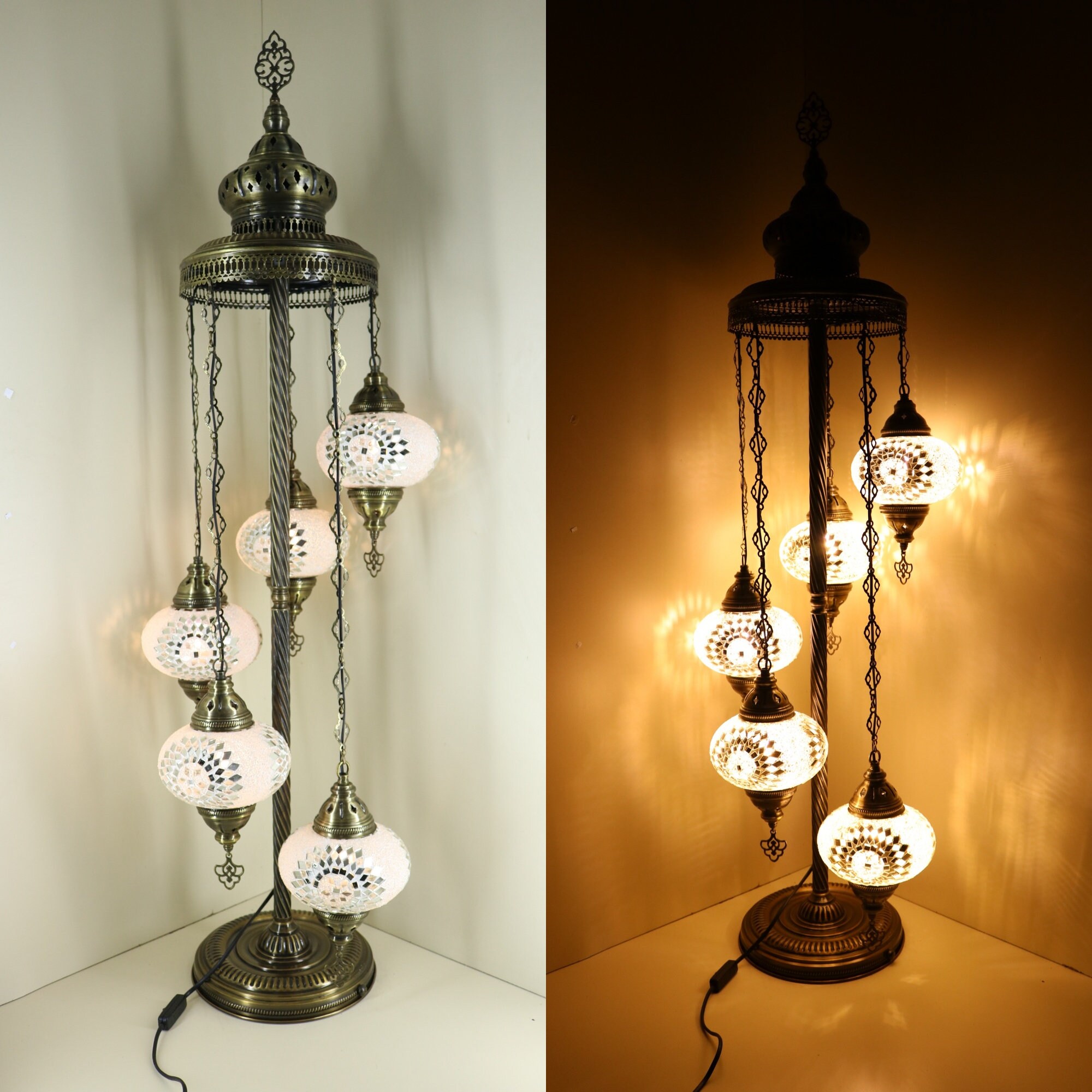 10 Variations Set of 5 Rainbow Corner Lamp Turkish | Etsy