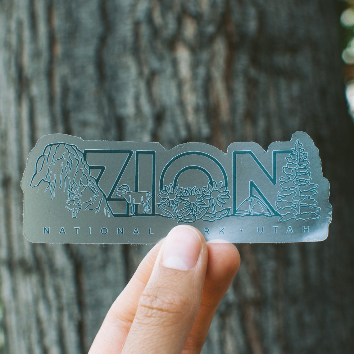 Zion NP Sticker Utah National Park Sticker Zion Sticker - Etsy