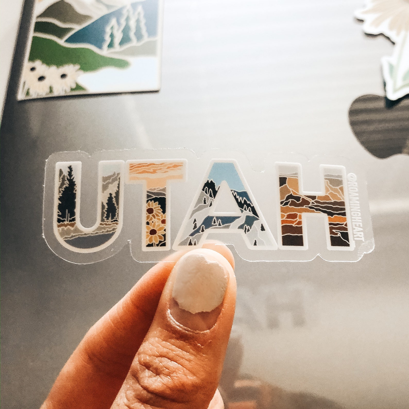 UTAH Clear Sticker Utah State Sticker for Laptop Waterbottle - Etsy
