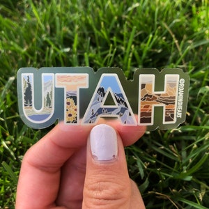 UTAH Clear Sticker Utah State Sticker for Laptop Waterbottle Utah Snow ...