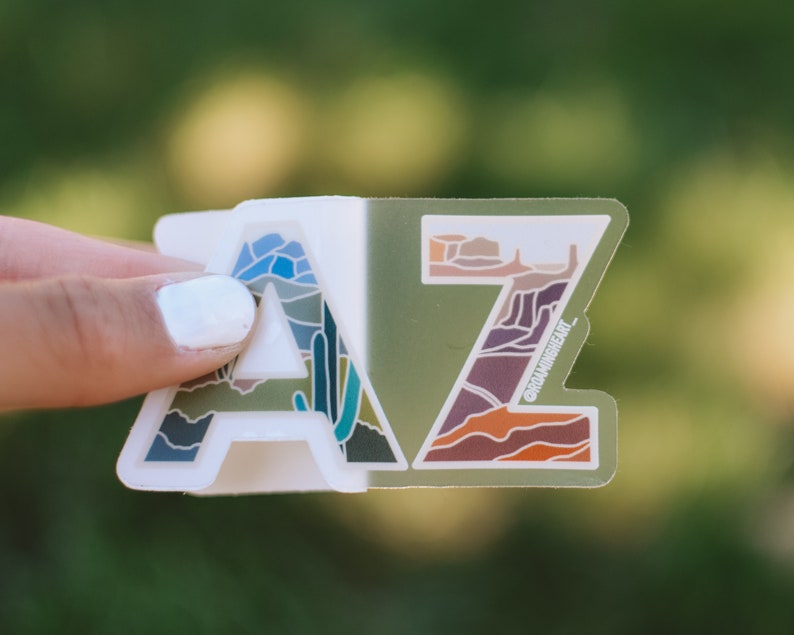 Arizona State Sticker State Floral Sticker Outdoor Floral - Etsy