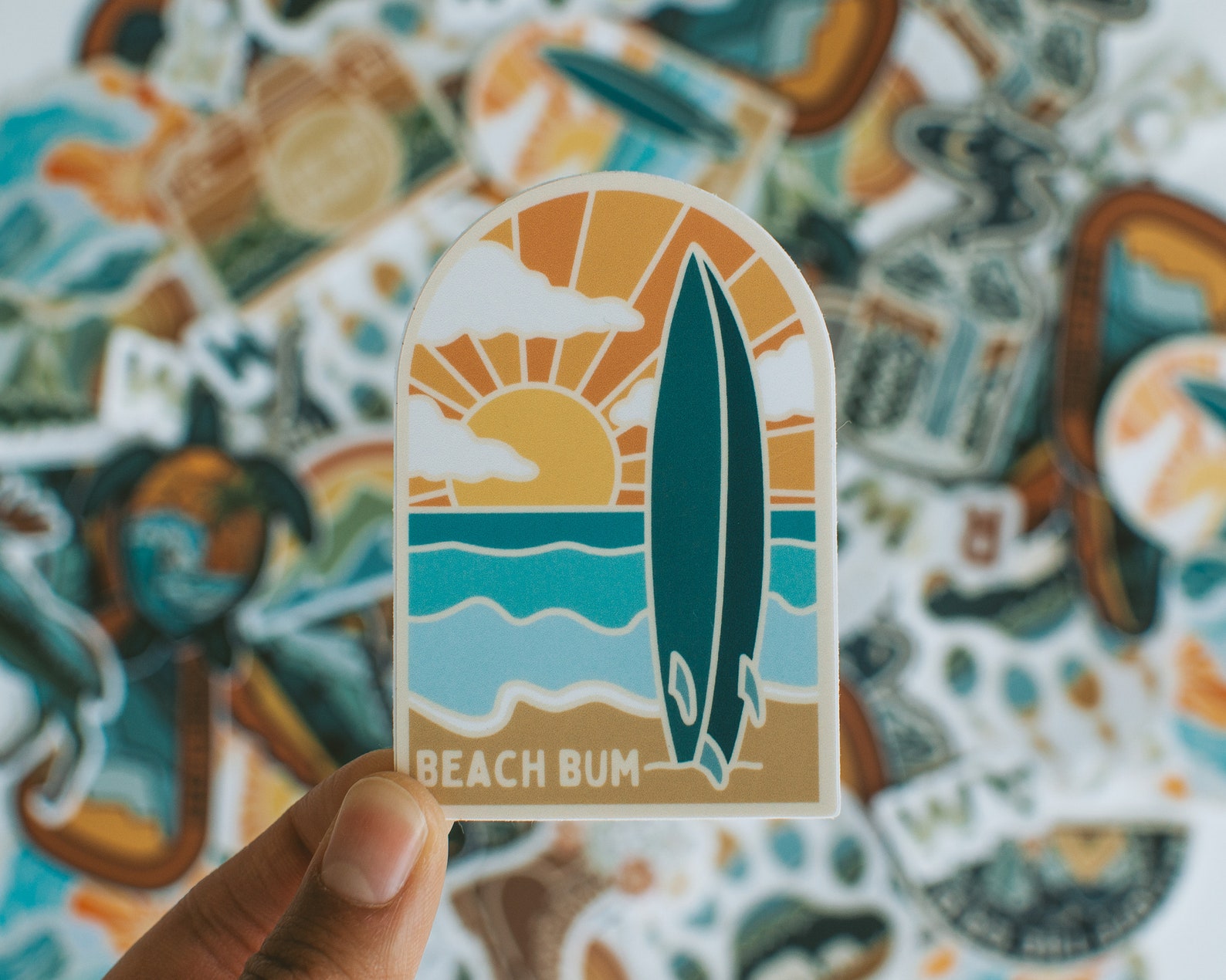 Beach Bum Sticker Adventure Sticker Beach Sticker Sea - Etsy