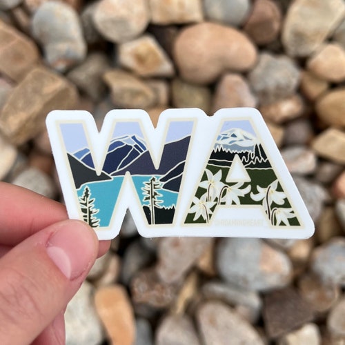 Washington State Sticker Weatherproof Vinyl Sticker Laptop - Etsy