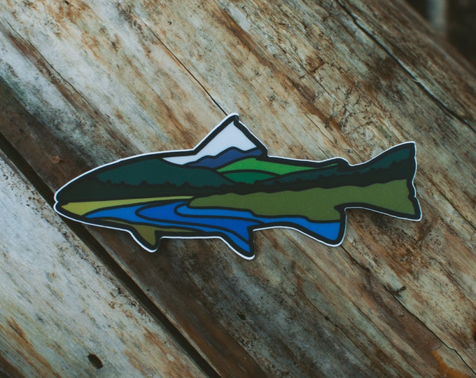 Rainbow Trout Sticker Fish Wildlife Sticker River Sticker - Etsy