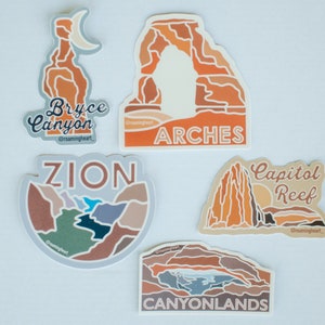 STICKER PACK Utah National Parks Utah Mighty Five National Parks ...