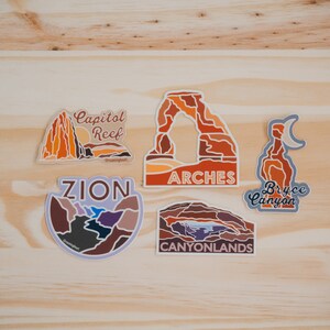 STICKER PACK Utah National Parks Utah Mighty Five National Parks ...
