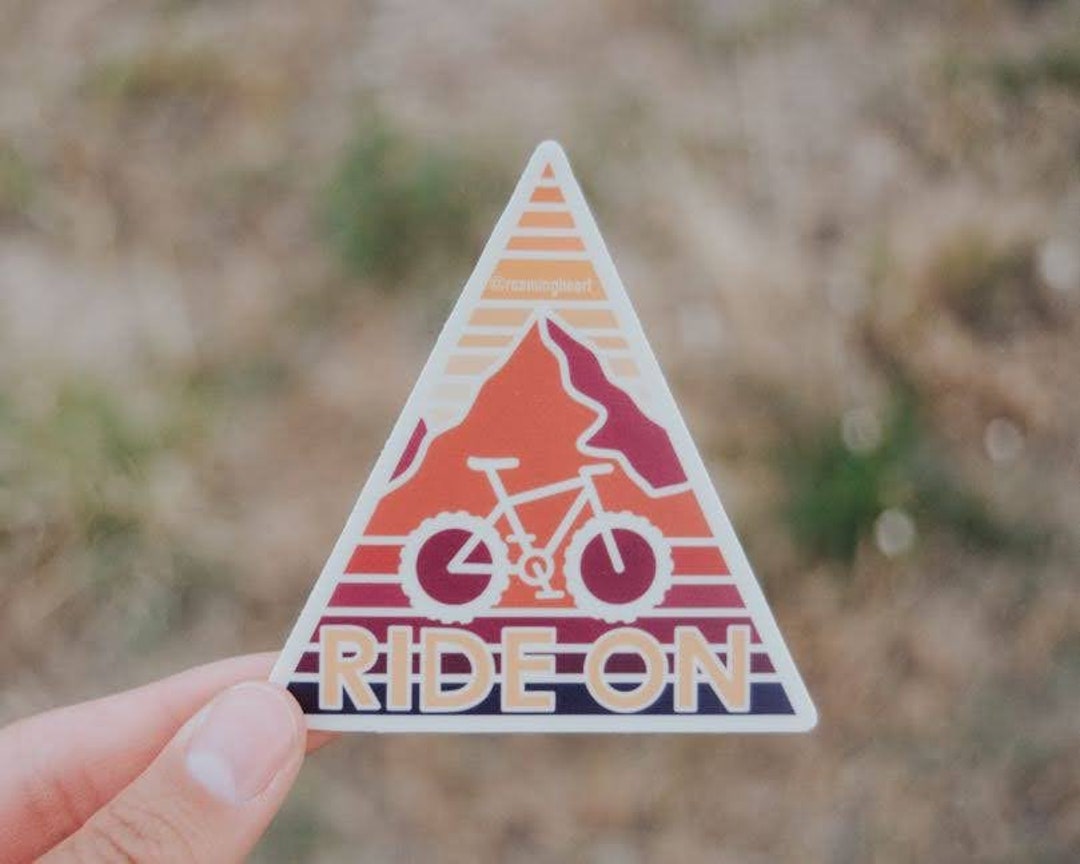 Ride on Mountain Biking Sticker Outdoor Mountain Biking - Etsy