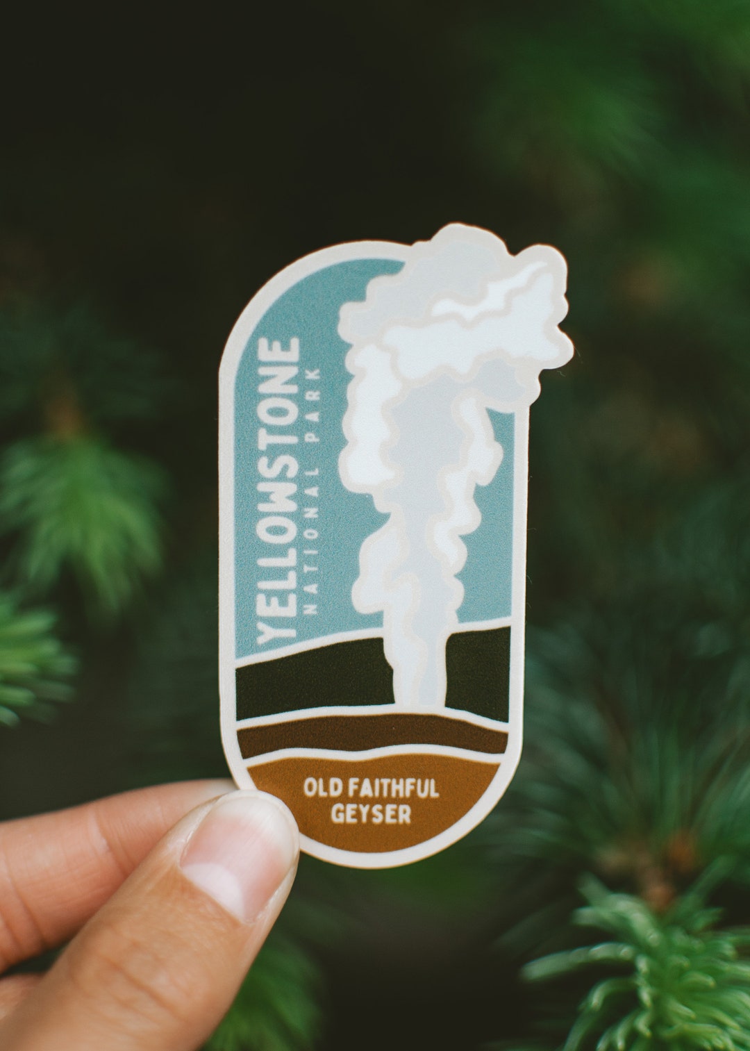 Old Faithful Geyser Sticker Yellowstone National Park - Etsy