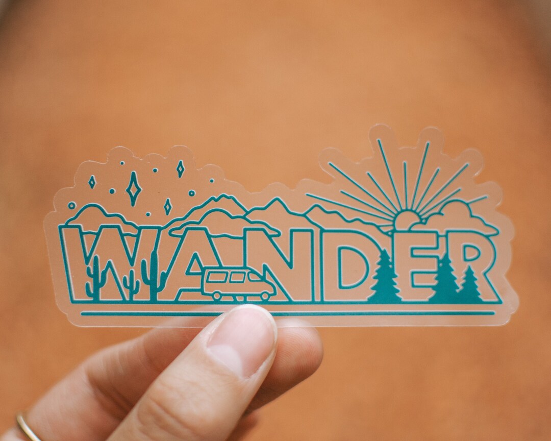 Wander Clear Travel Sticker Wanderlust Travel Vinyl Decal - Etsy