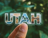 UTAH Clear Sticker Utah State Sticker for Laptop Waterbottle - Etsy