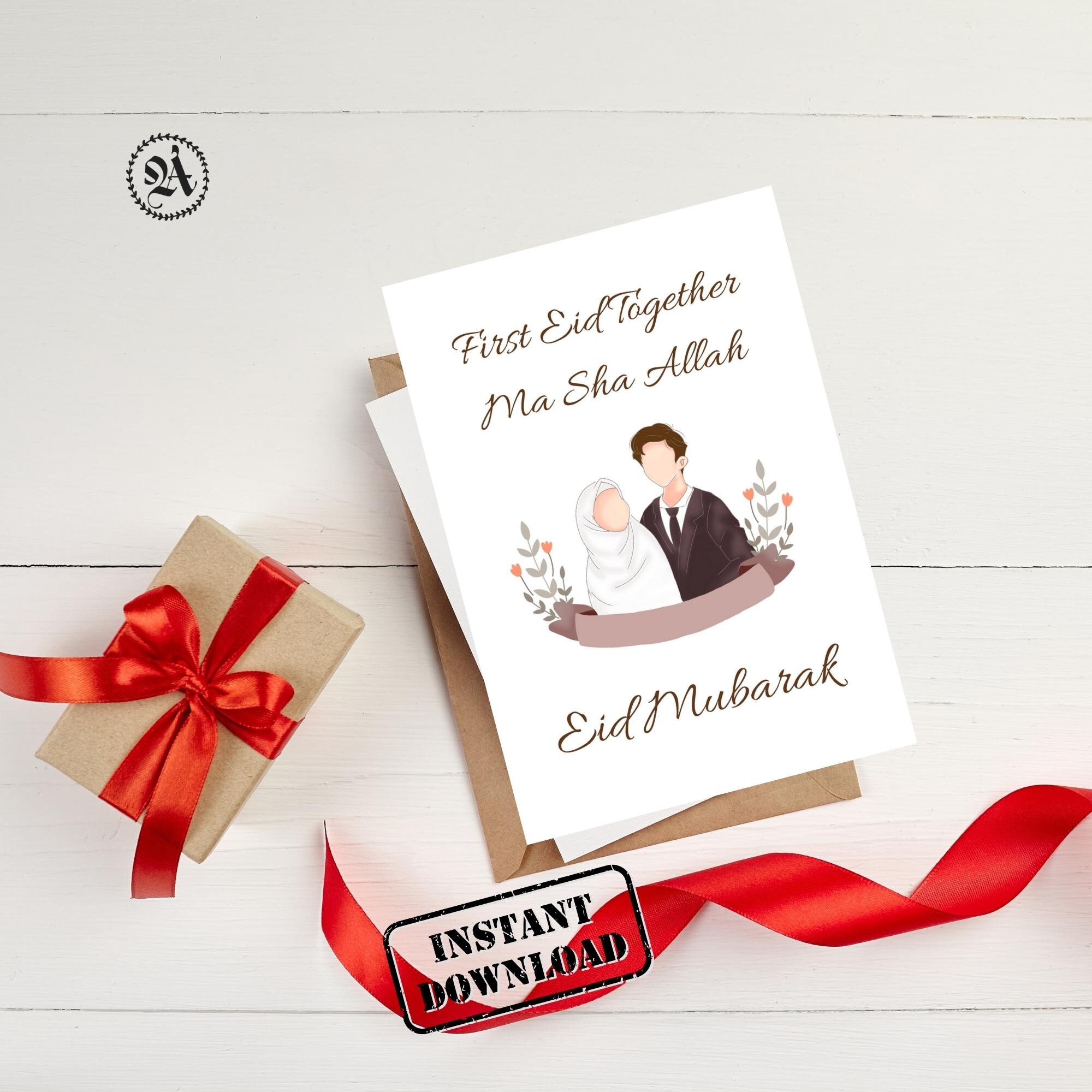 Eid Mubarak Card, First Eid Together Card, Eid Islamic Printable, New ...