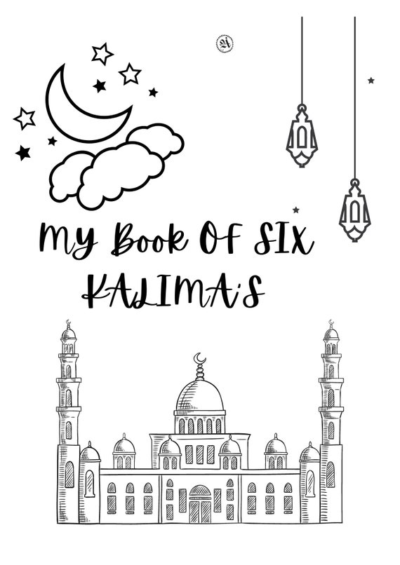 My Book of Six Kalima's Color Your Own Activity Ramadan | Etsy