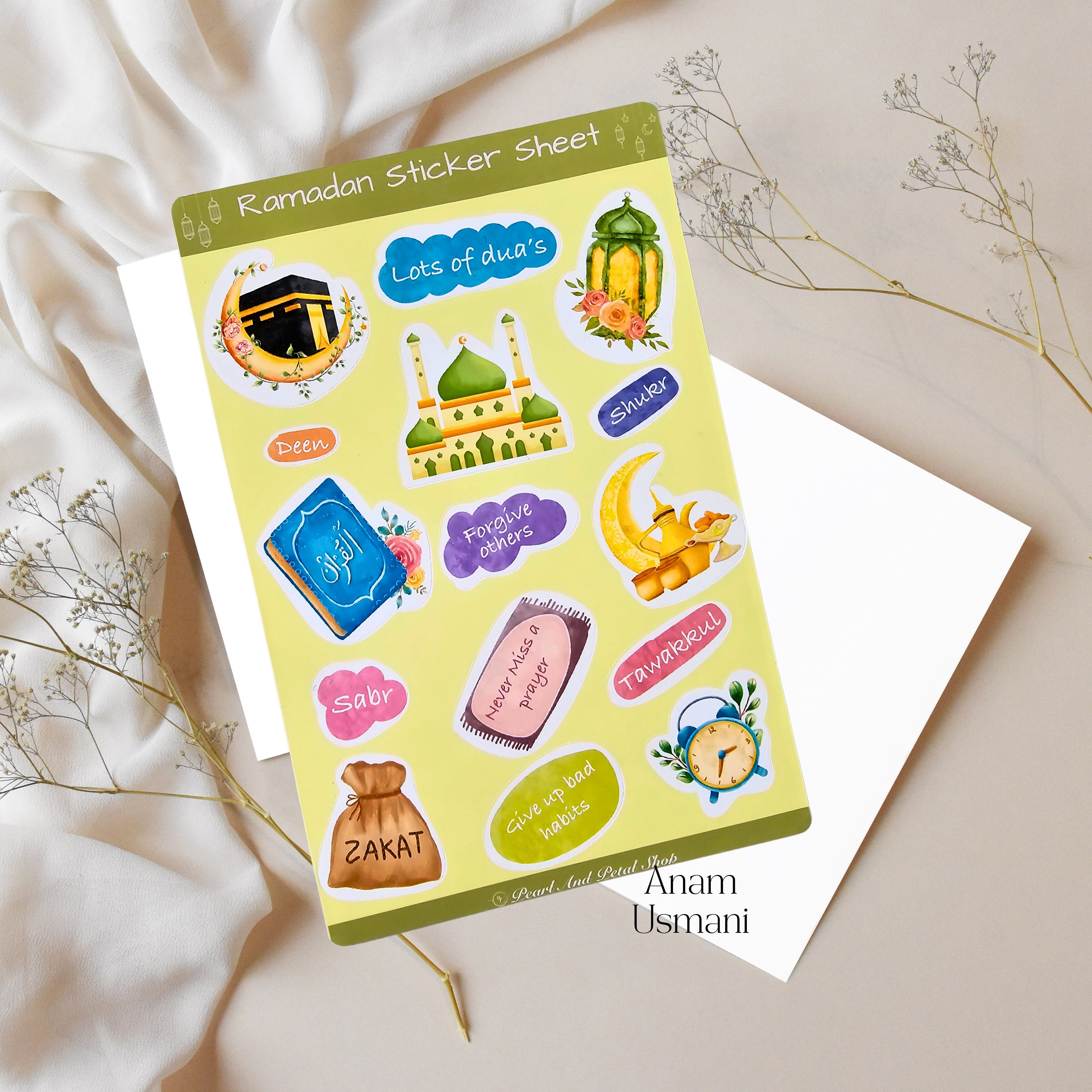 Ramadan Sticker Sheets,ramadan Stickers,ramadan Decor,islamic Stickers ...