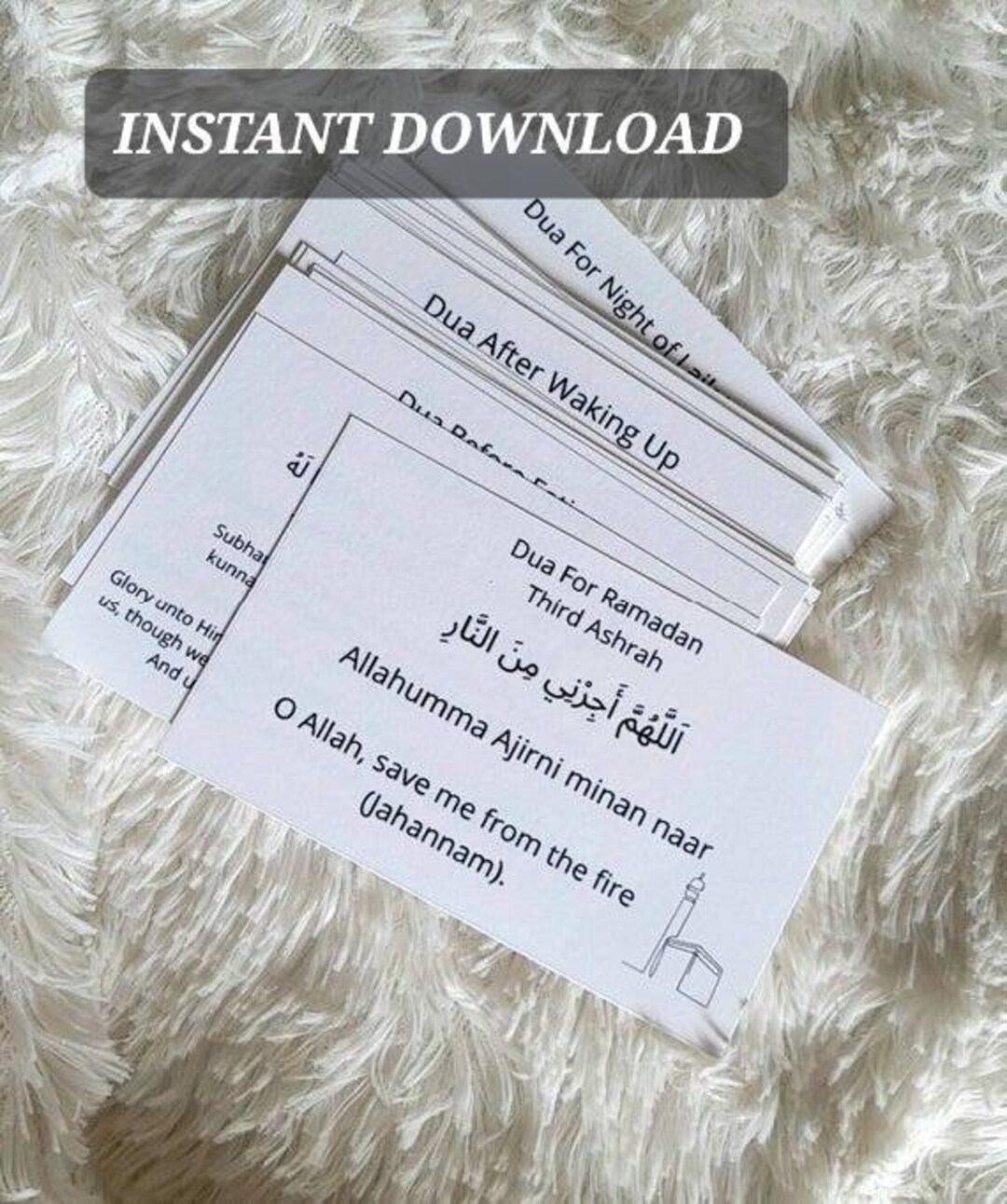 Dua Cards 31 Dua Flash Card Ramadan Kids Activity Muslim Kids Kids Eid ...