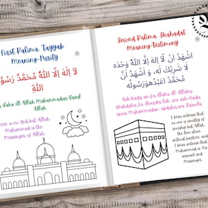 My Book of Six Kalima's color Your Own Activity ramadan Kids Activity ...