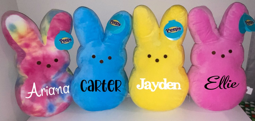Personalized Plush Easter Peeps Bunny, Extra Large 15" Plush Peeps ...
