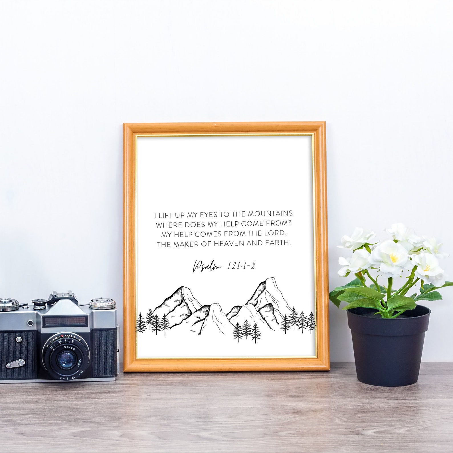 PRINTABLE Psalm 121:1-2 Printable Scripture Bible Verse Wall - Etsy