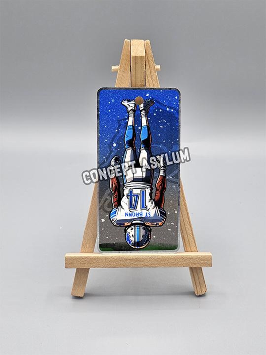 Upside Down Amon Ra St Brown Headstand Metal Christmas Holiday Ornament ...