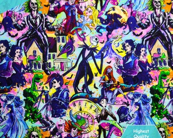 Tim Burton Fabric - Etsy