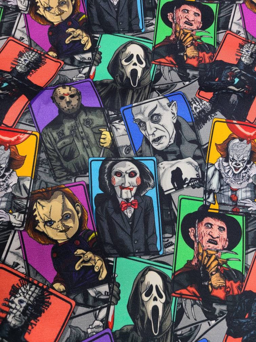 Colorful Horror 100% Cotton 9x14 Inch Tumbler Cut Horror - Etsy