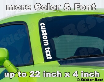 CUSTOM TEXT 42 Windshield BROW Vinyl Decal Sticker Personalized Truck ...