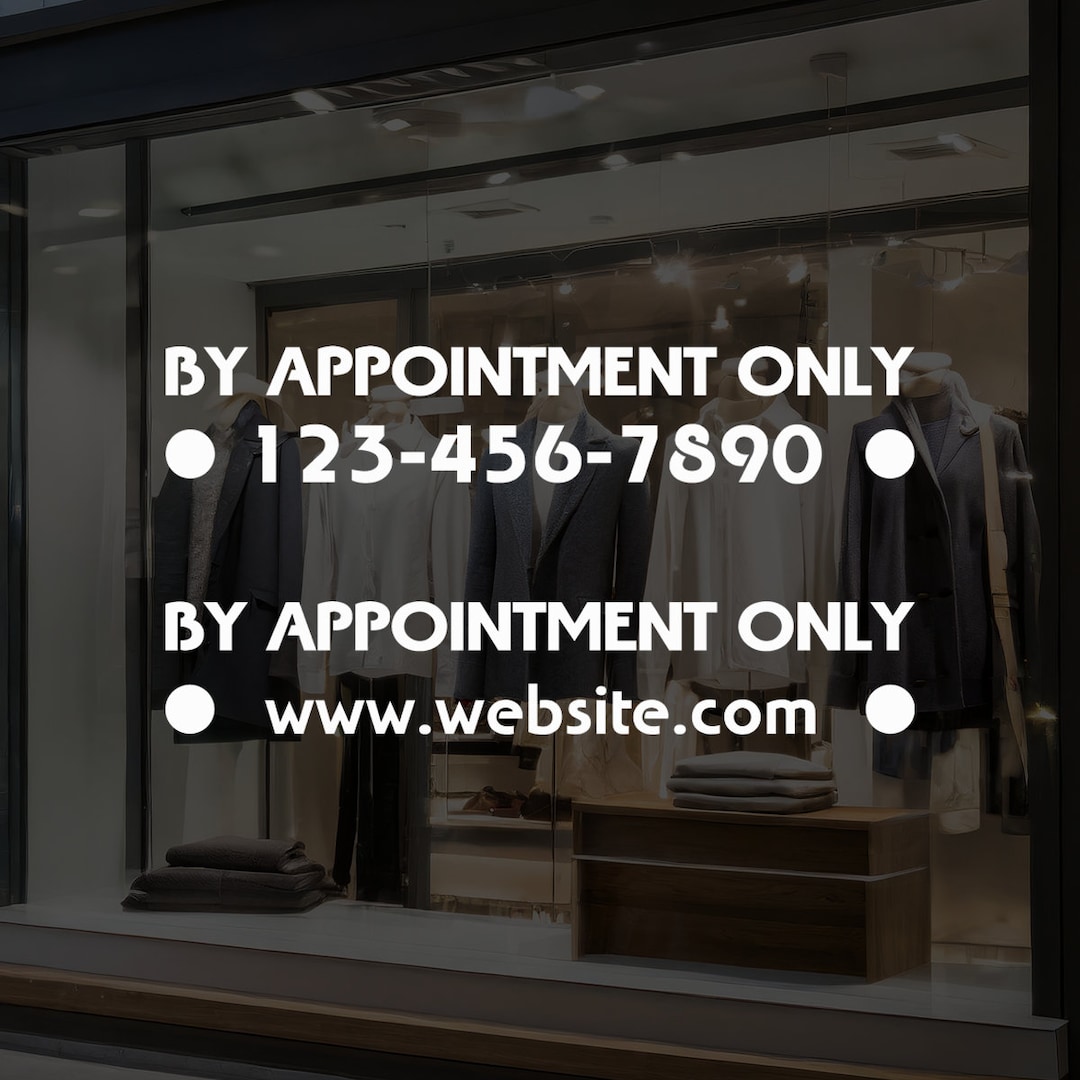 Appointment Decal Appointment Sticker by Appointment Only Private ...