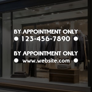 Appointment Decal Appointment Sticker by Appointment Only Private ...