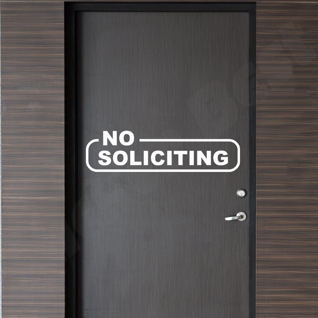 No Soliciting Decal Sticker Business Store Shop Door Window Wall Sign ...