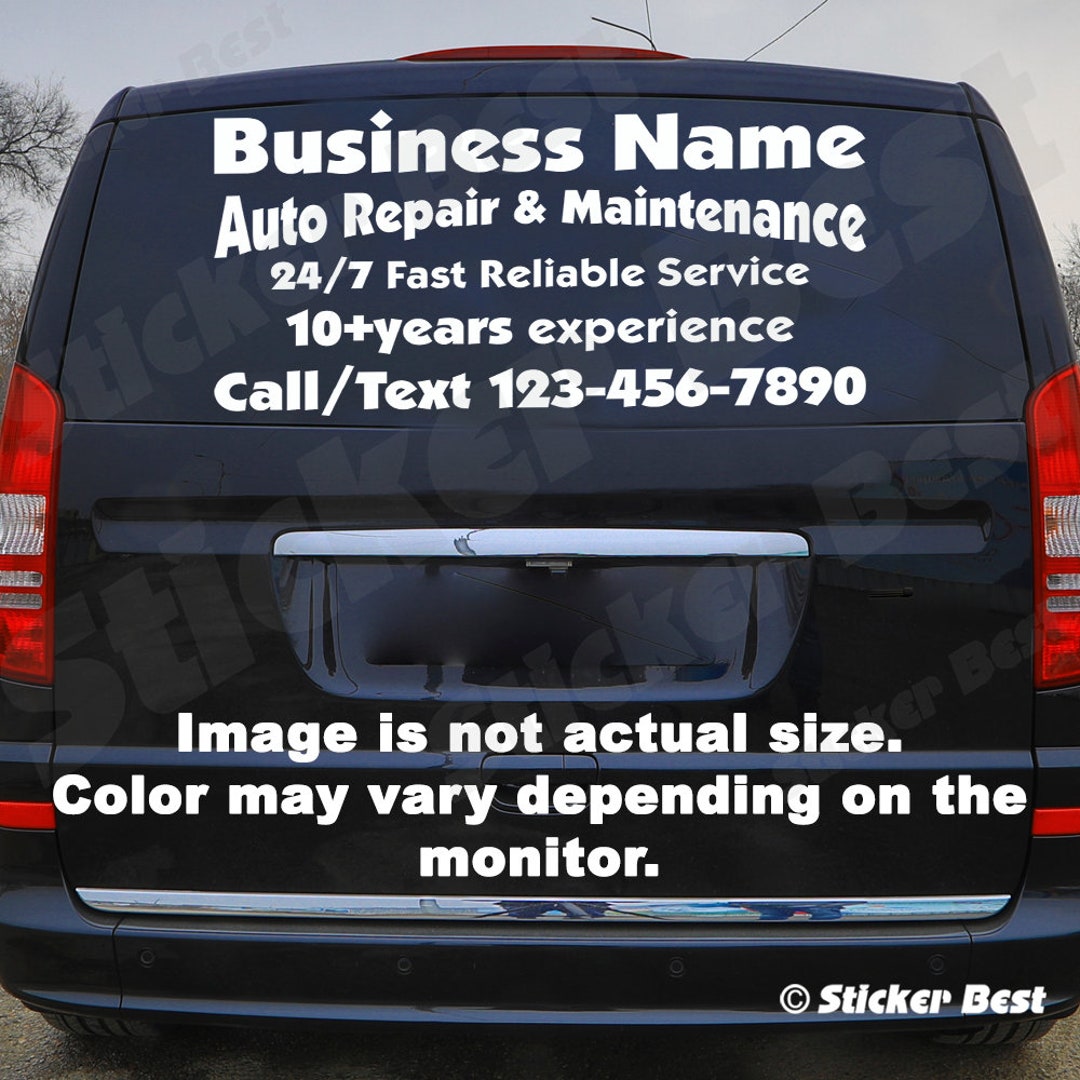 Custom Sign Decal Custom Sticker Custom Sign Decals Car Sign Sticker ...