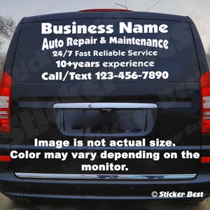 Custom Sign Decal Custom Sticker Custom Sign Decals Car Sign Sticker ...
