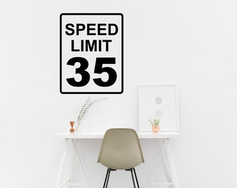 Speed Limit Decal - Etsy