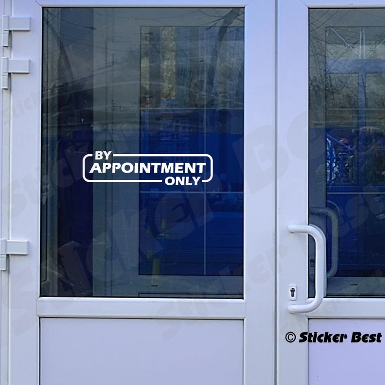 By Appointment Only Decal Vinyl Sticker Door Window Wall Sign - Etsy