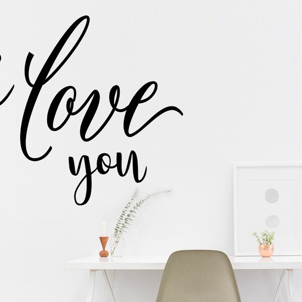 I Love You Decal - Etsy