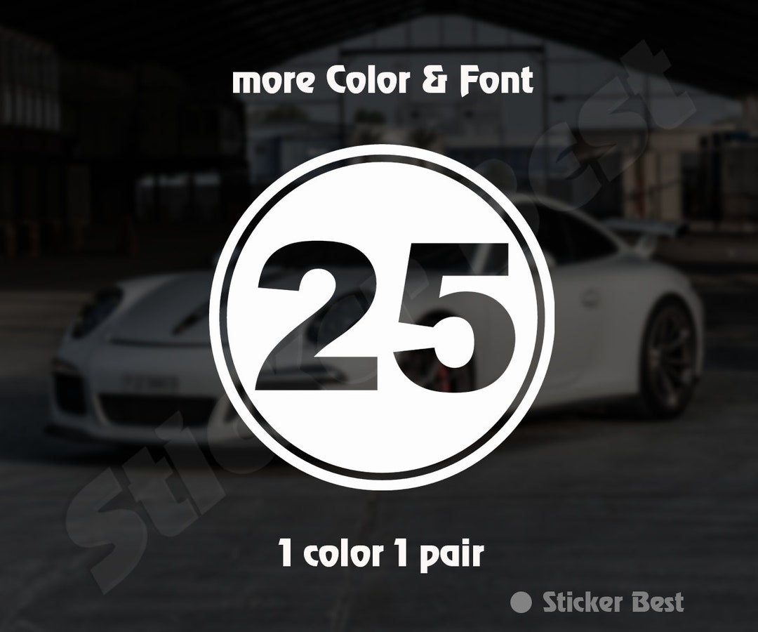 2x Rally Racing Number Decal Vinyl Sticker - Etsy