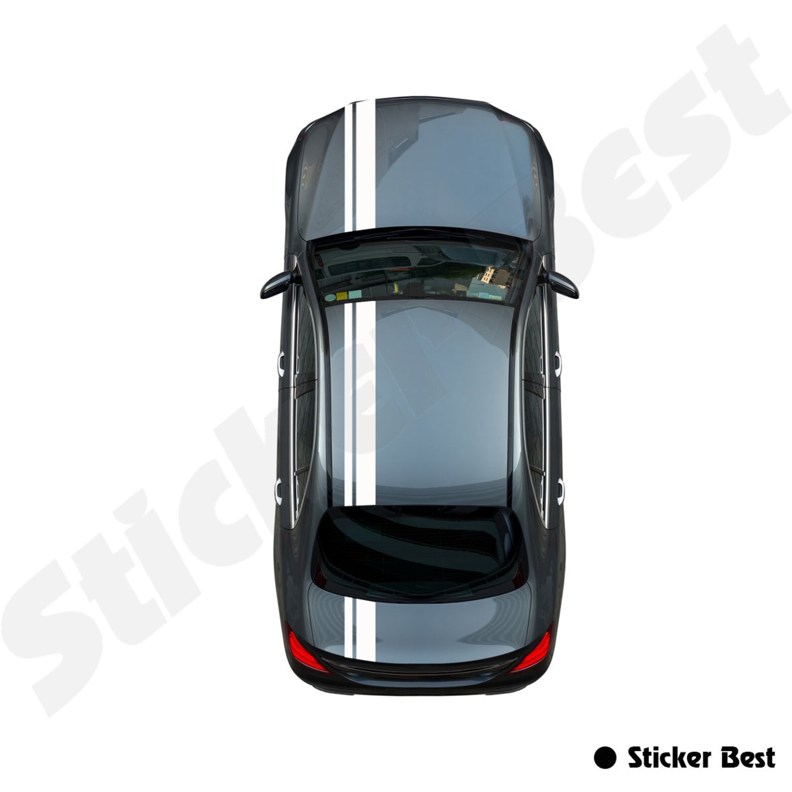 8" Auto Racing Stripes Decals Car Body Hood Trunk Graphics Vinyl Decals ...