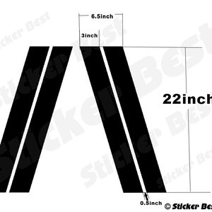 2x 6.5" Universal Hash Racing Stripe Body Fender Sticker - Etsy