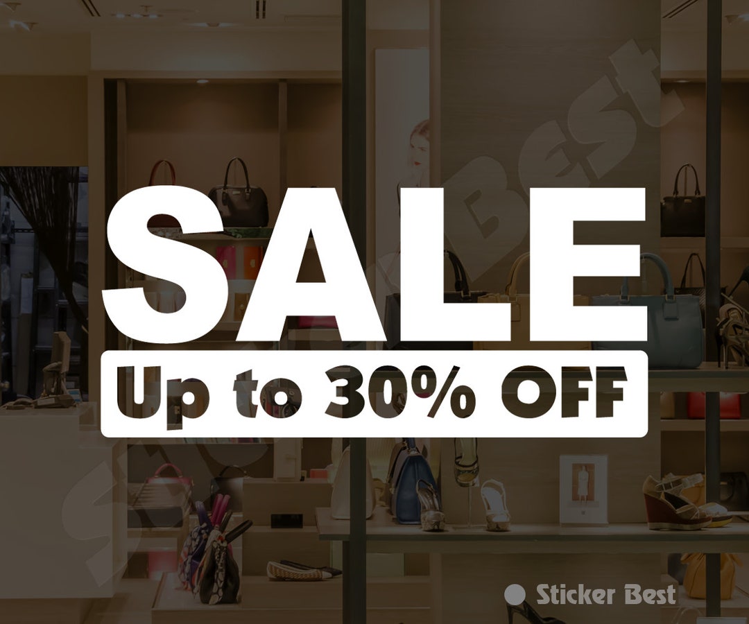 Store Sale Sign Decal - Store Sale Sticker - Store Window Sign - Sale ...