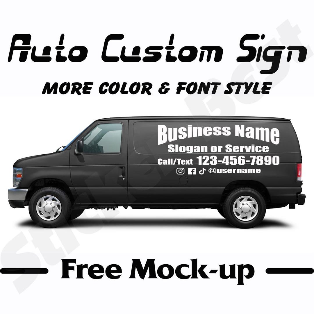 Custom Sign Decal, Custom Sticker, Custom Sign Decals, Car Sign Sticker ...