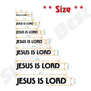 Jesus is Lord Decal Vinyl Sticker - Etsy