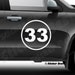 2x Custom Number Rally Racing Circle Decals Custom Autocross Racing ...