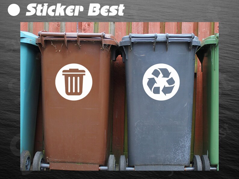 Recycle and Trash Symbol Decal Sticker Die Cut Decals Stickers - Etsy