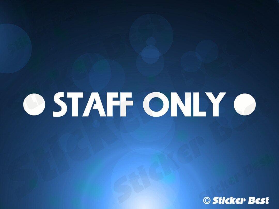 STAFF ONLY Decal Store Business Window Door Metal Vinyl - Etsy
